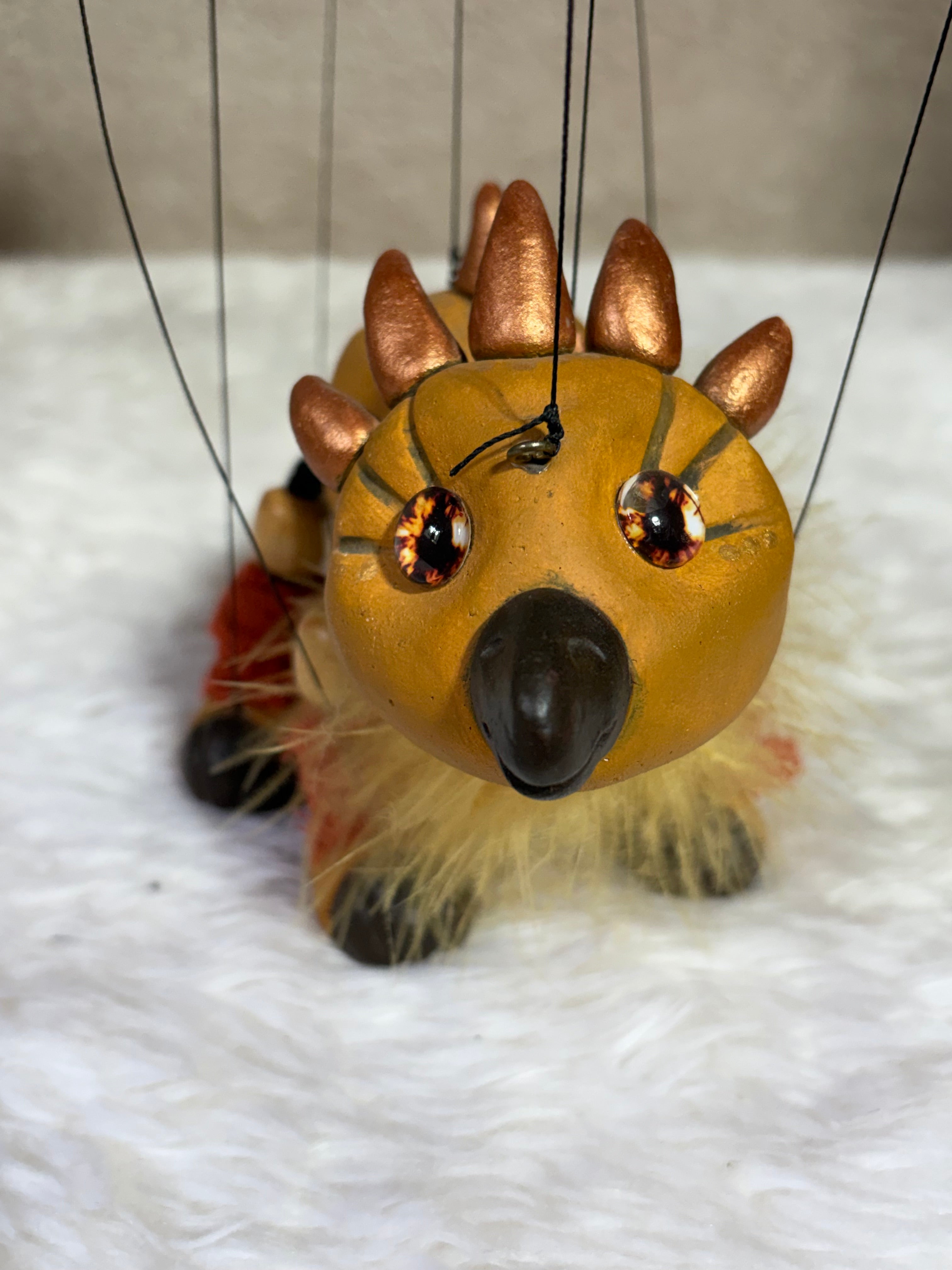 Sunbird Dragon Marionette Puppet - Handcrafted Fantasy String Puppet by ...